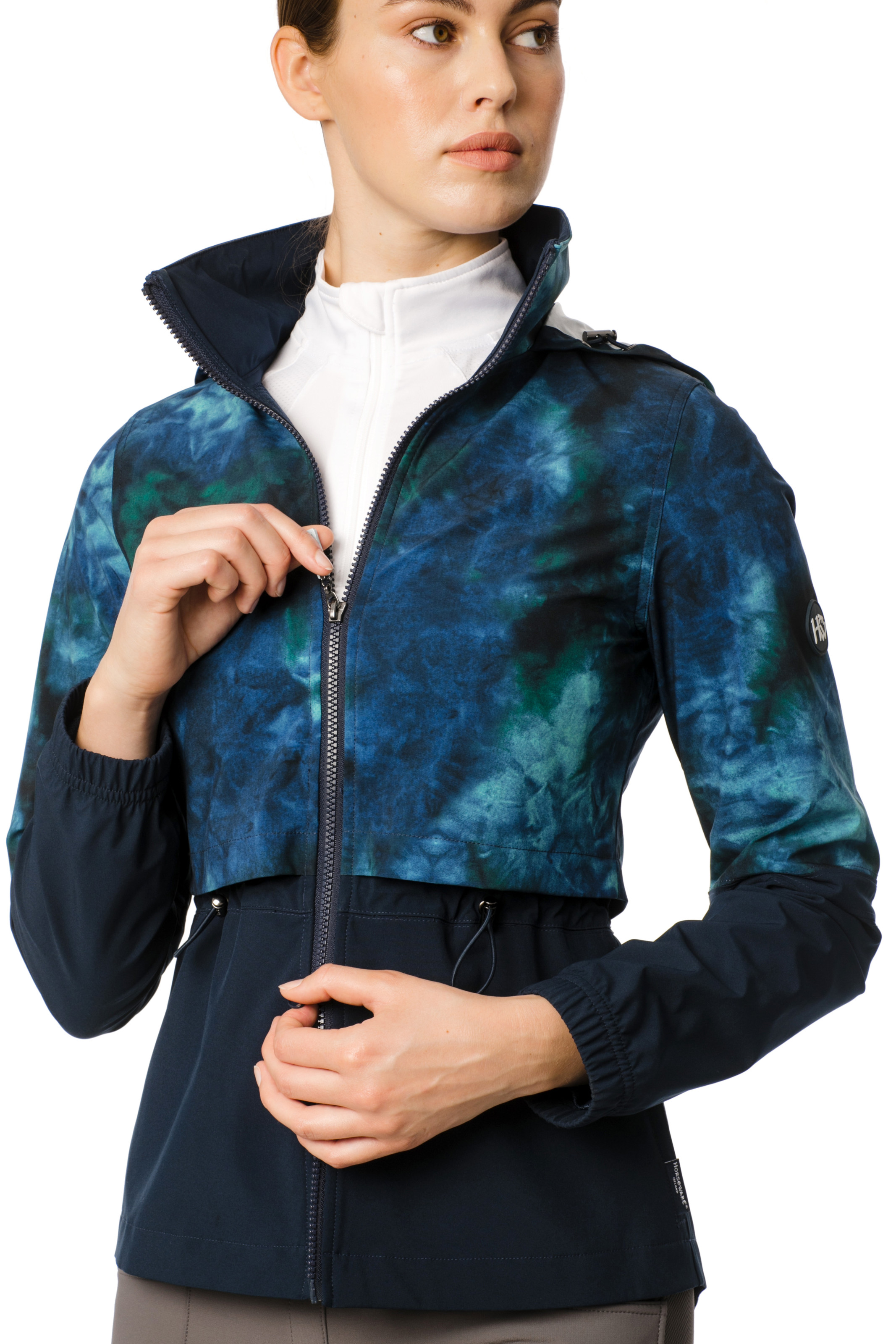 Horseware Women's Carrie Riding Jacket - Green/Navy Tie Dye - Horseware ...