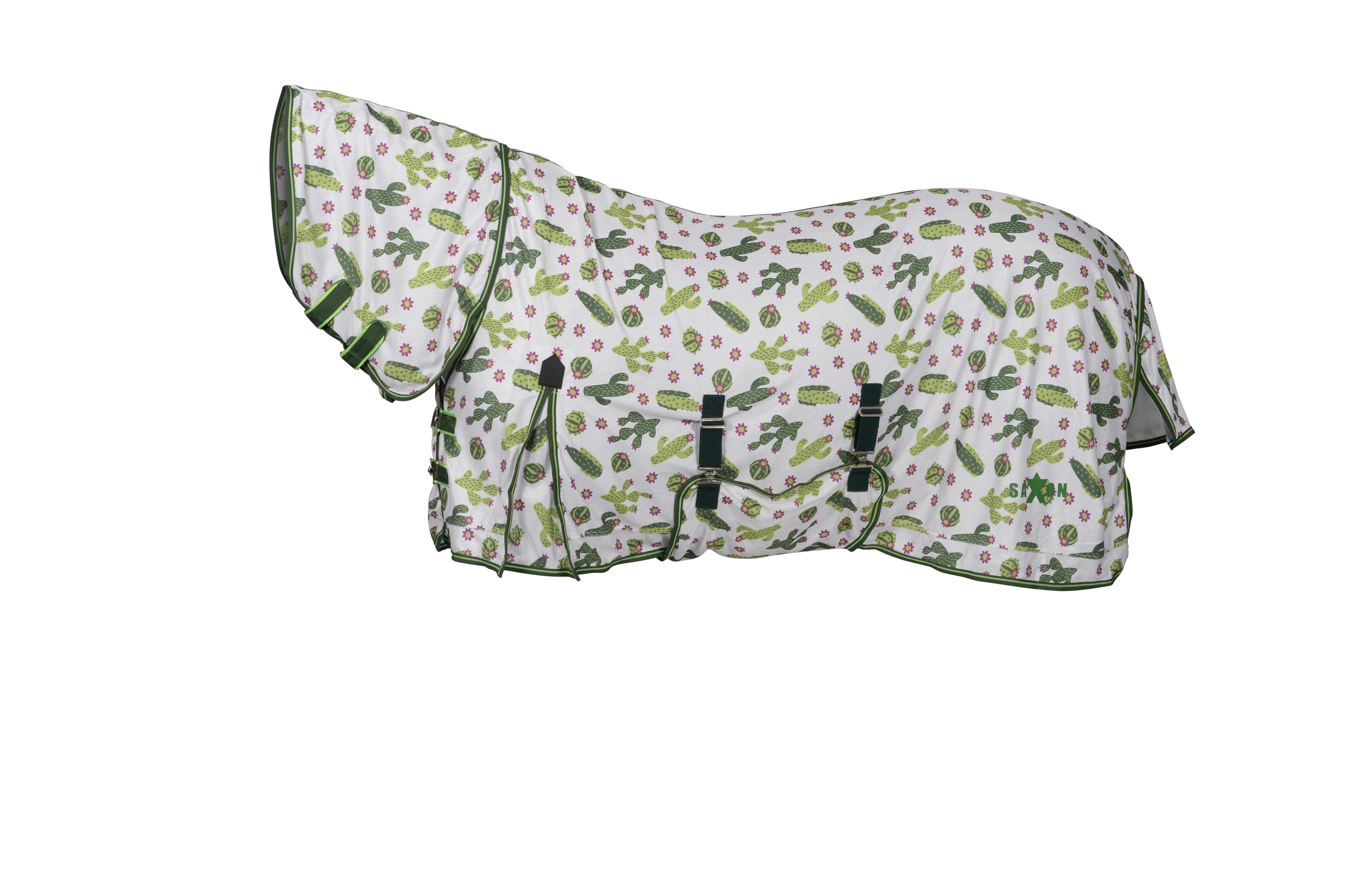 Saxon Mesh Sheet with Belly Wrap and Combo Neck - Cactus Print - Saxon ...