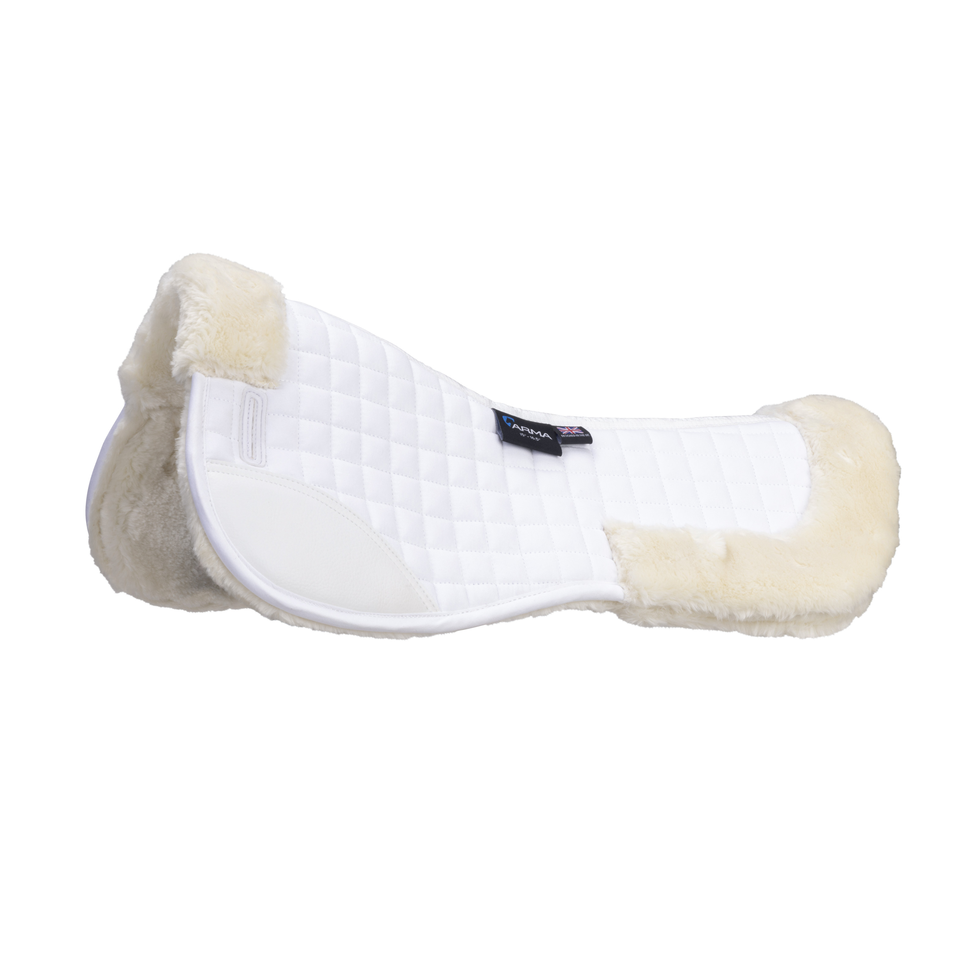 Shires ARMA Deluxe Cotton Half Pad - White/White - ARMA-5343-WHTWHT - Equishopper